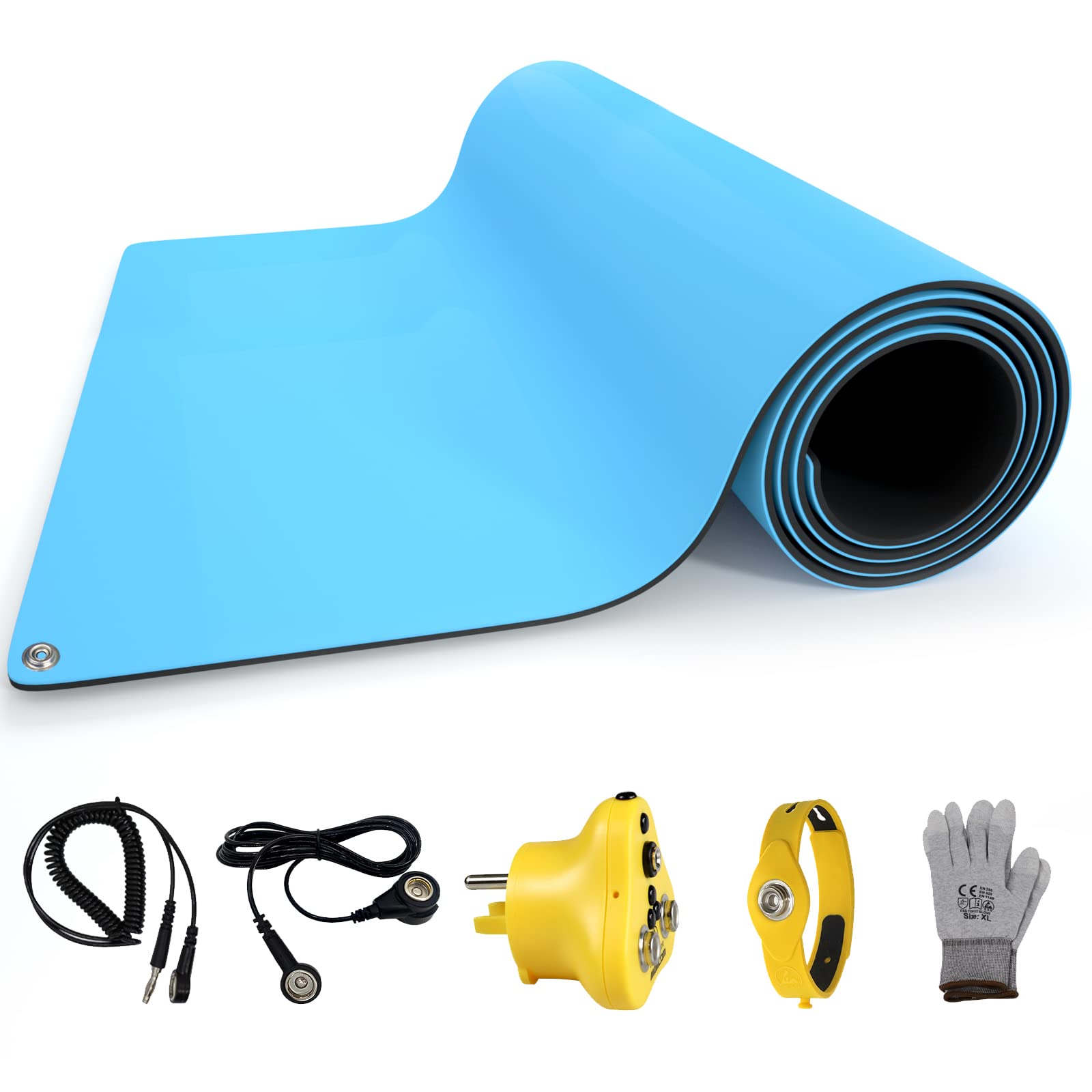 Snapklik.com : Aidacom 48x24 Inch ESD Anti Static Rubber Mat For Work ...