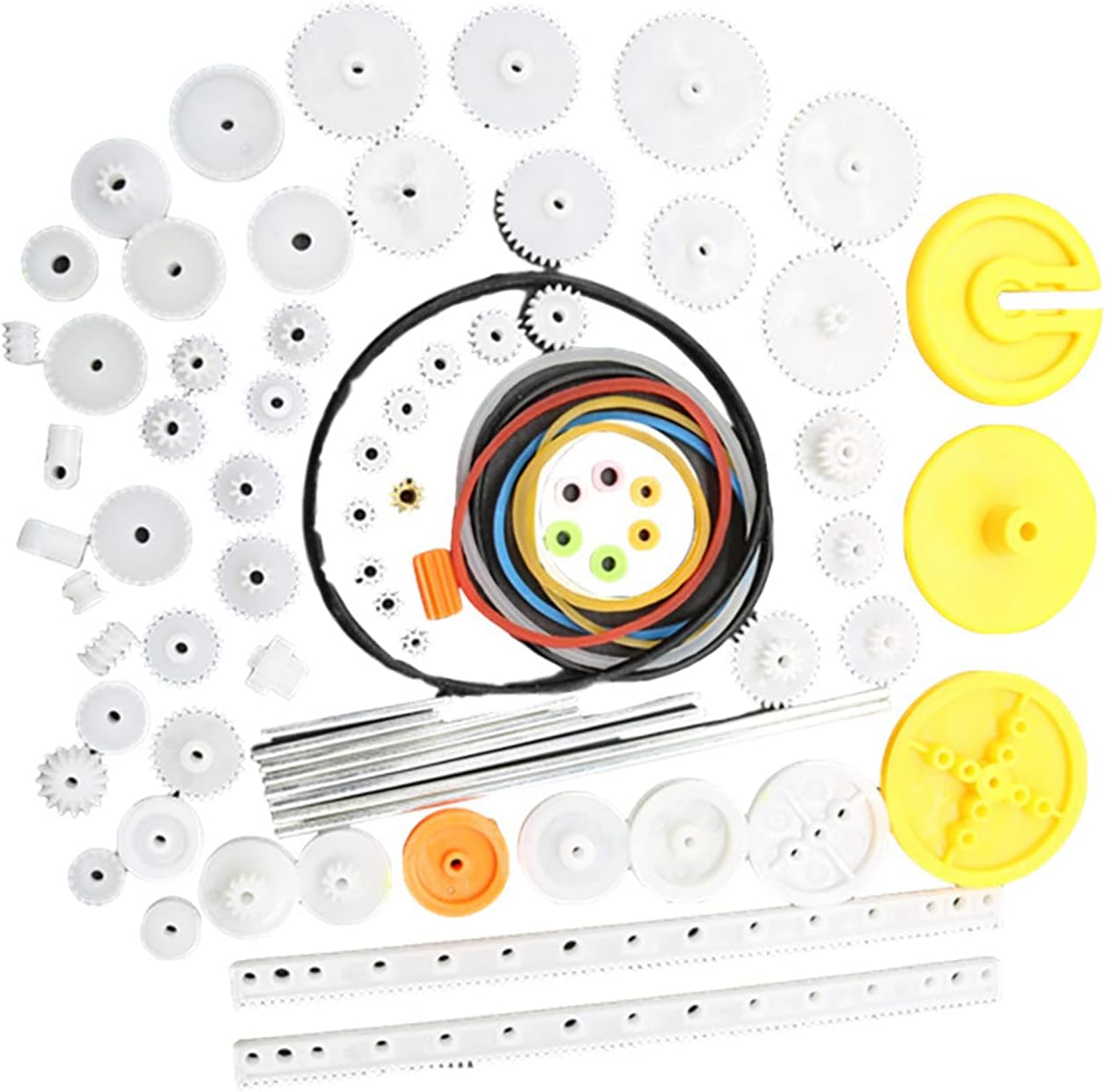 Amazon.com: DAGIJIRD Plastic Gears Pulley Belt Motor Gear Set Worm Kits ...