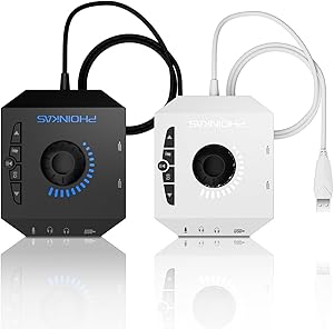 Amazon.com: T10 External Sound Card, PHOINIKAS USB Audio Adapter for PC ...