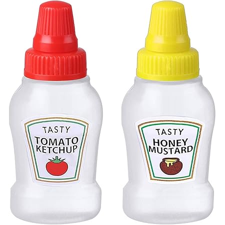 Amazon.com: Kumprohu Mini Ketchup Bottles, Mini Condiment Squeeze ...