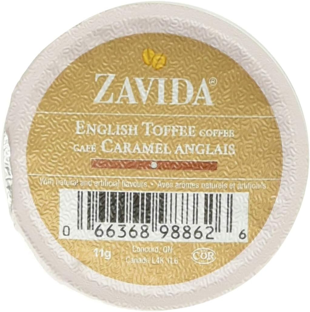 Zavida English Toffee Single Serve Coffee, 24 Count : Amazon.ca ...