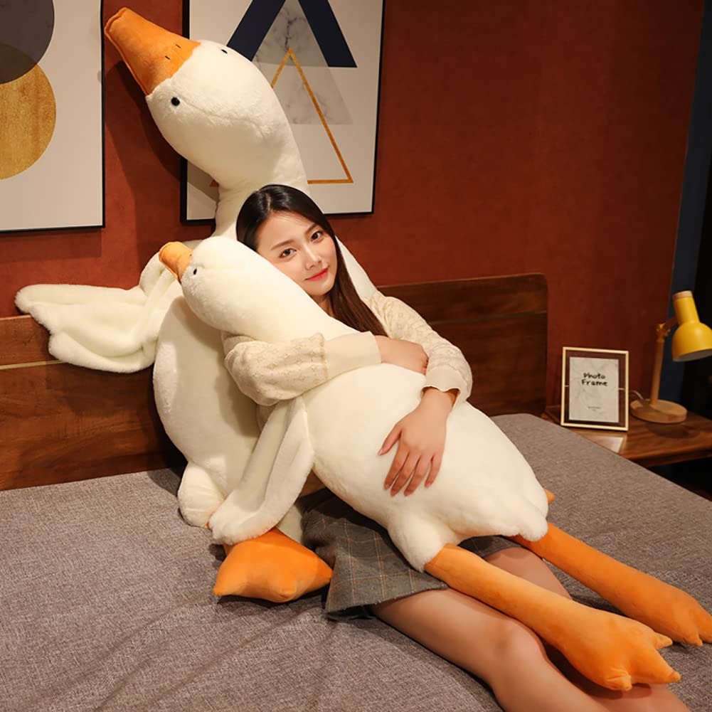 Snapklik.com : Giant White Goose Plush-75 In Soft Furry Swan Stuffed ...