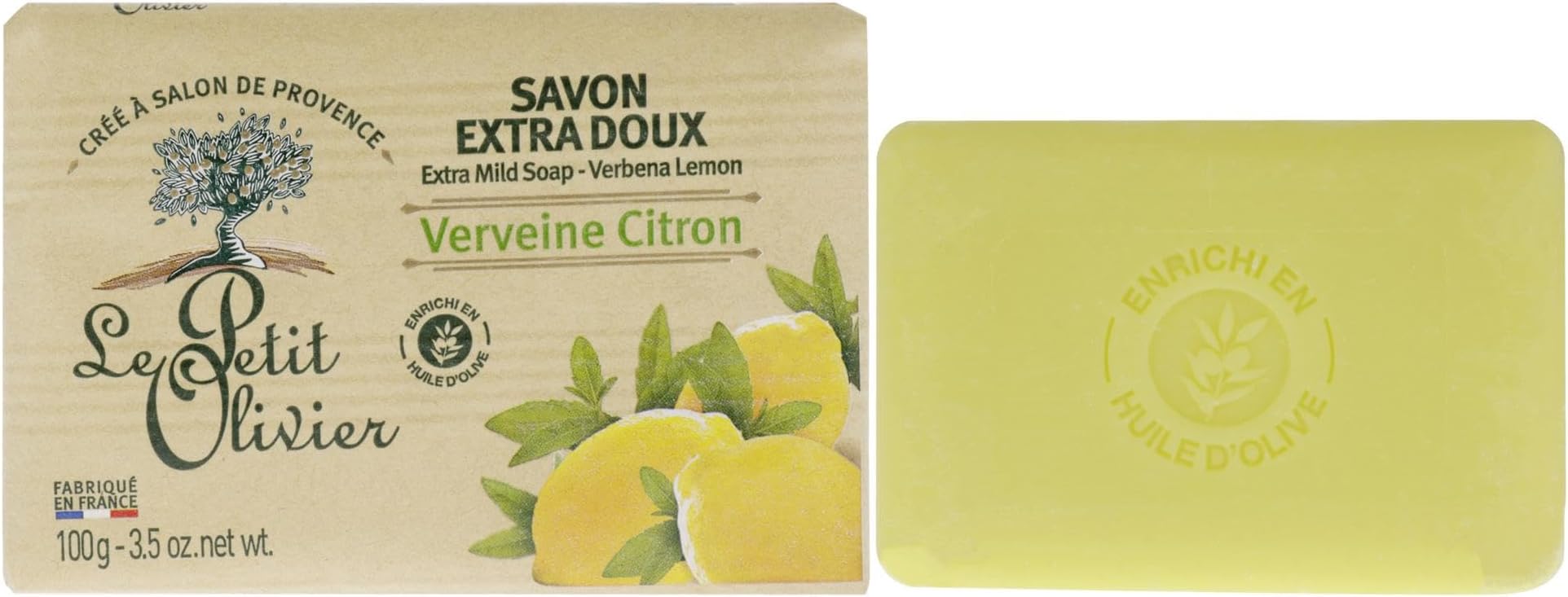 Amazon.com : Le Petit Olivier Extra Mild Verbena & Lemon Soap ...