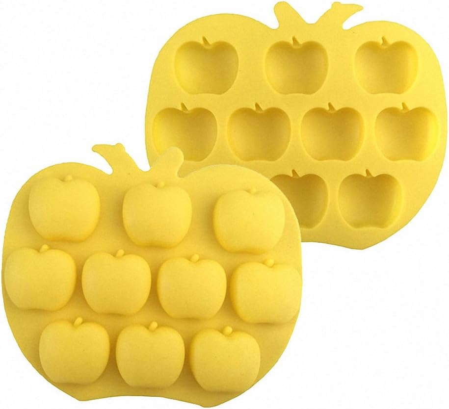 Amazon.com: 2-Pack Apple Silicone Molds - MoldFun Apple Mold for ...