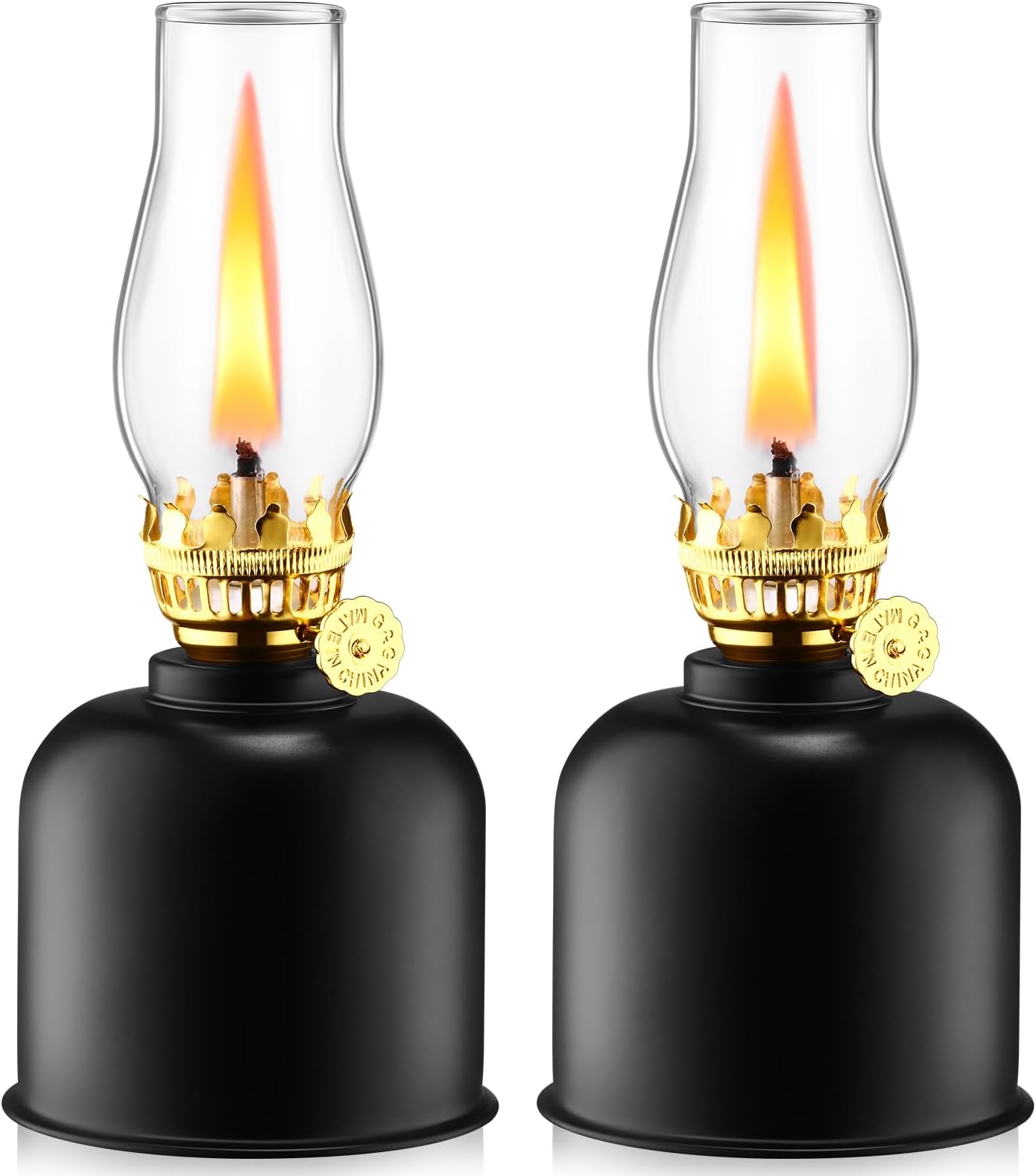 Amazon.com: Tujoe 2 Pcs Modern Small Oil lamp for Indoor use Vintage ...