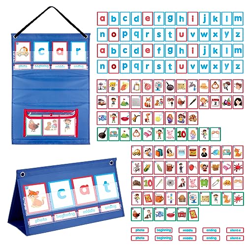 Tikplus Desktop Pocket Chart, Self-Standing & Foldable Visual Timetable ...