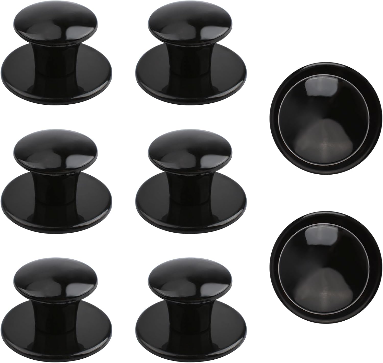 MOROBOR Black Plastic Drawer Pull Handle, 8 Pack Self-Stick Cabinet ...