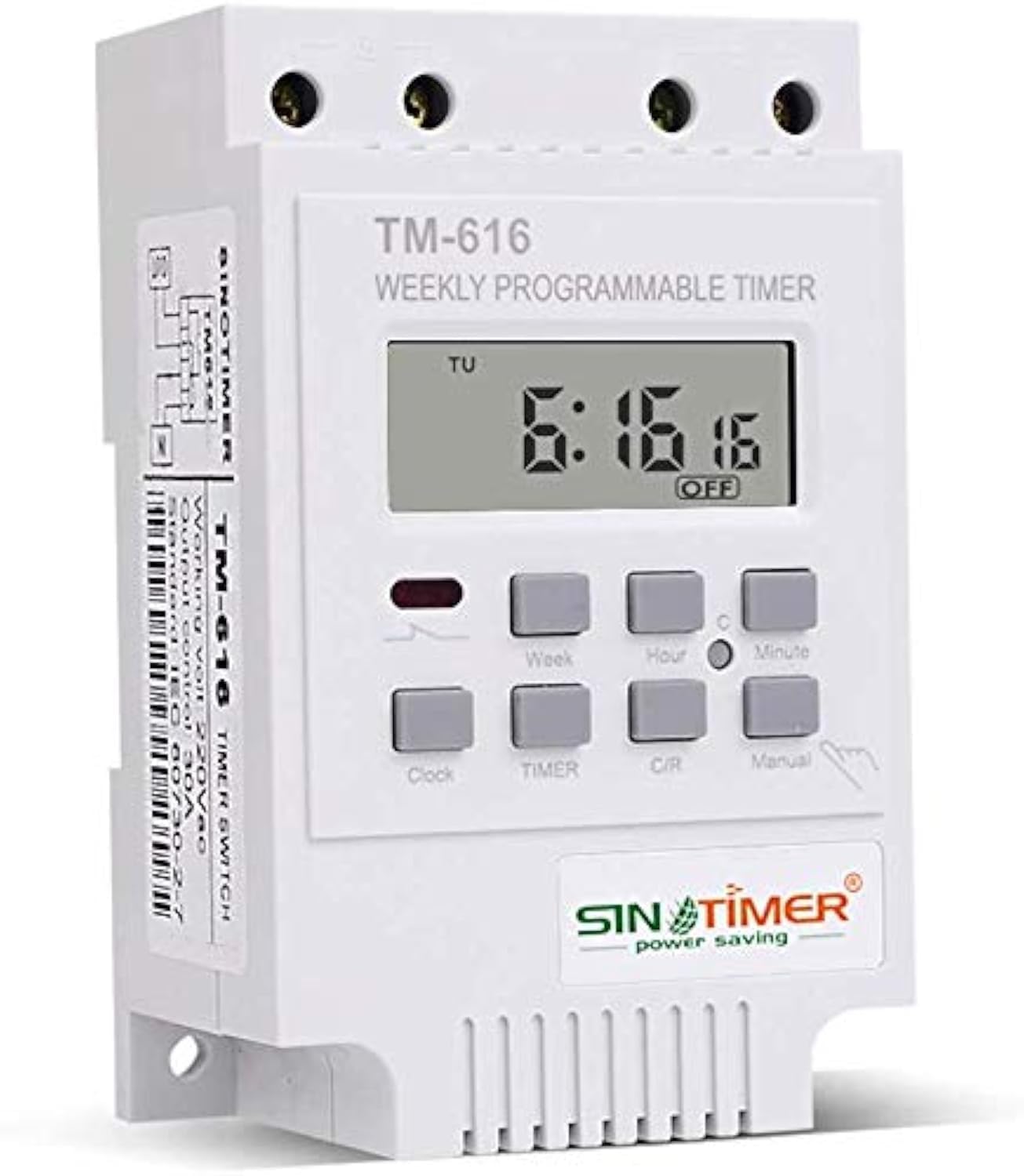 Aookay Digital Programmable Timer - 220V 30A Weekly 24 Hours / 7 Days ...