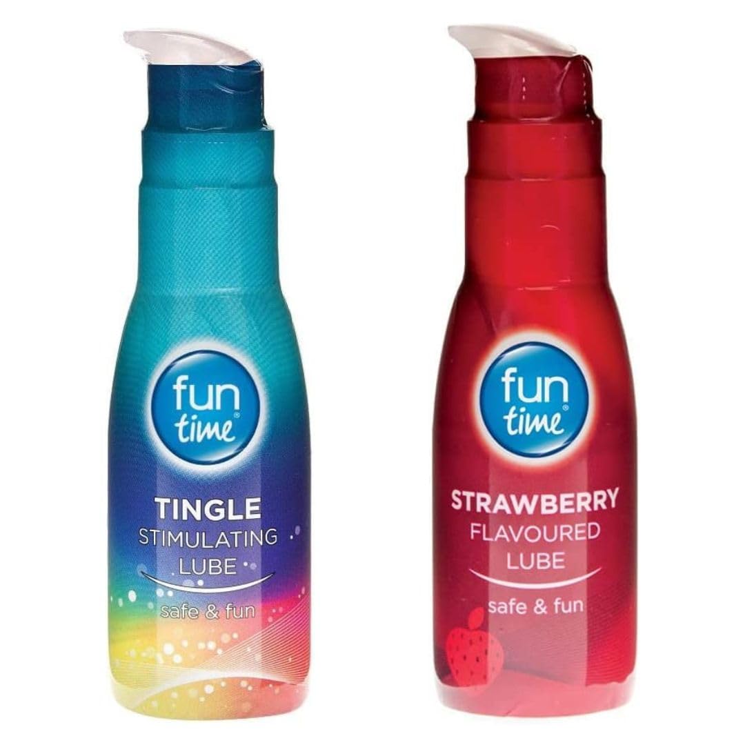 Fun Time Tingle Stimulating Lube & Strawberry Lube (2 Pack ...