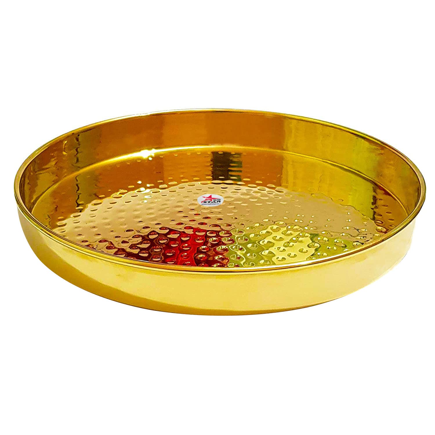 Buy NUTRI STAR Nutristar Brass Plate, Hammered Brass Dinner Plate, or ...