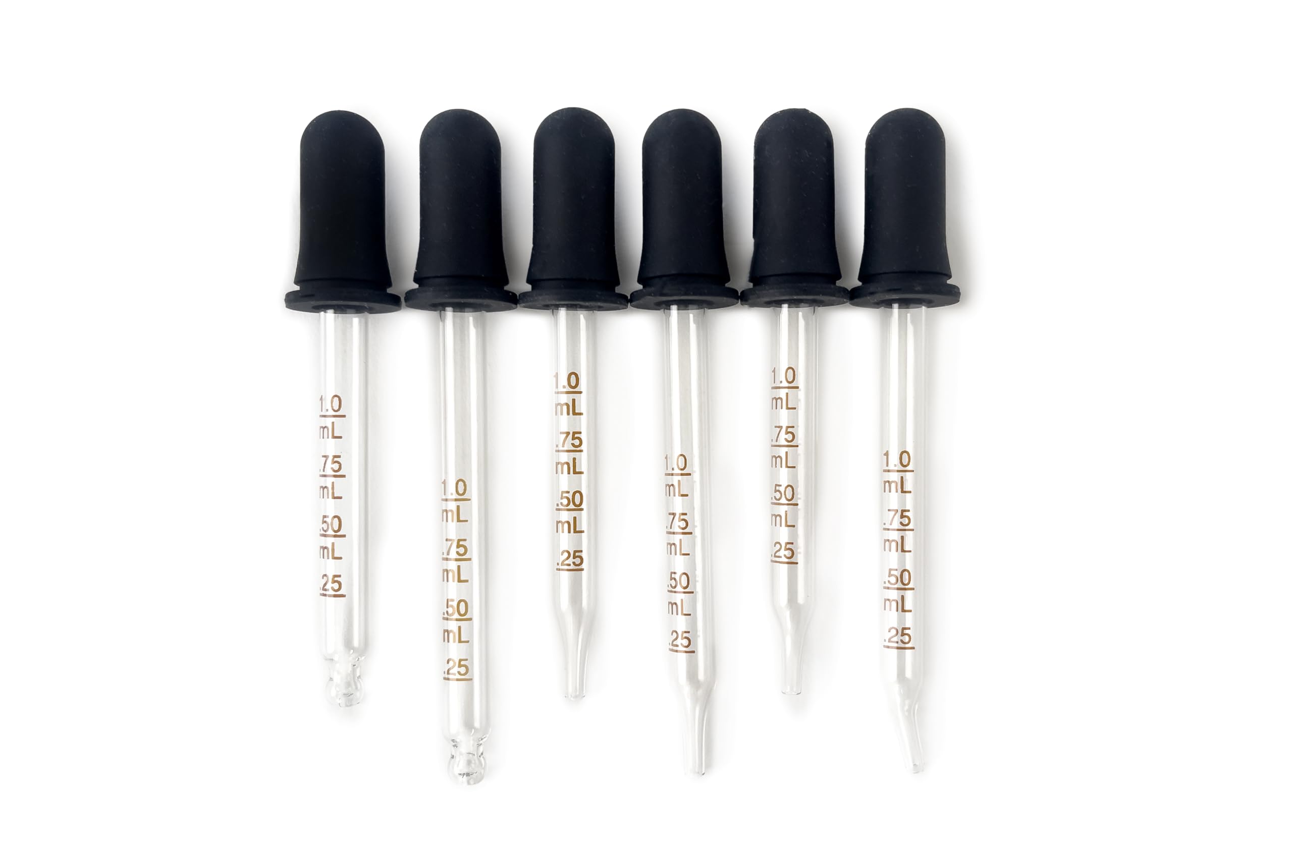 Amazon.com: Vivaplex, 6, Graduated, 1 ml Glass Eye Droppers. Assorted ...