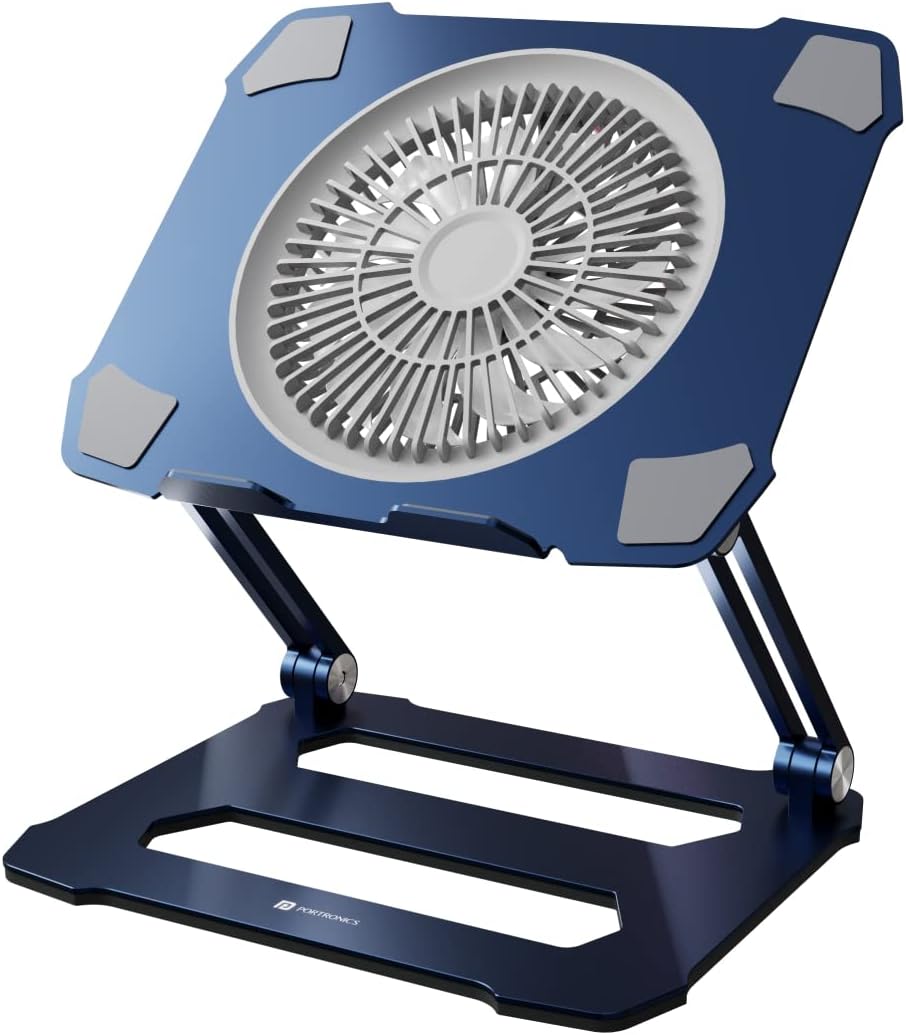 Portronics My Buddy K11 Metal Laptop Stand with 360° Rotation, Height ...