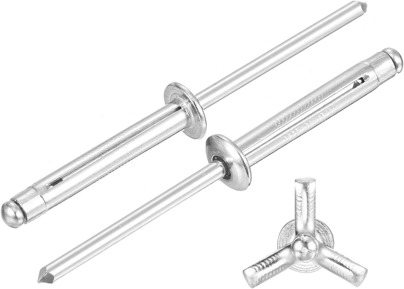 Amazon.com: uxcell 60Pcs 5/32"x1" Aluminum Round Head Tri Grip Rivets ...