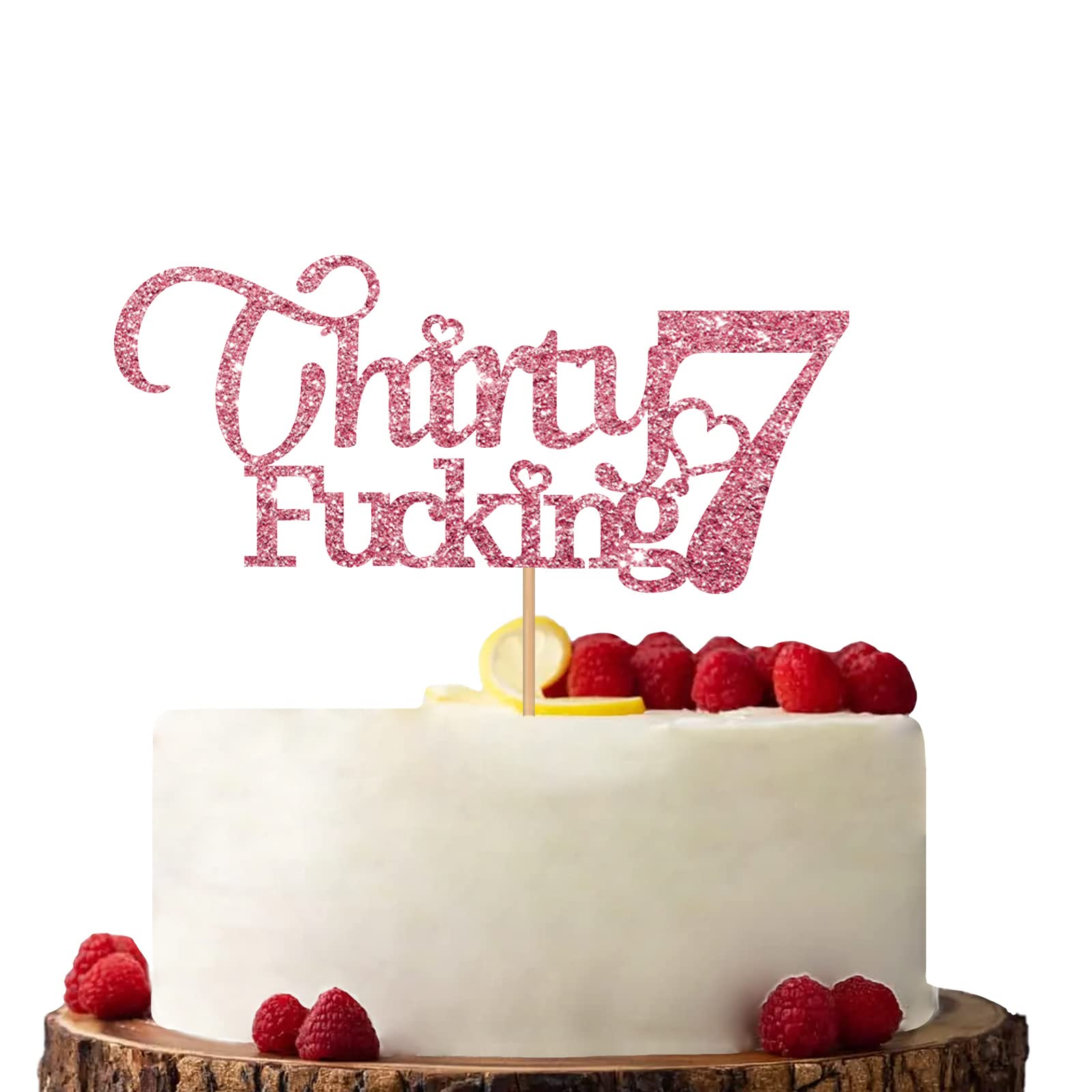 Snapklik.com : Rose Gold Thirty Seven Cake Topper, Happy 37th Birthday ...