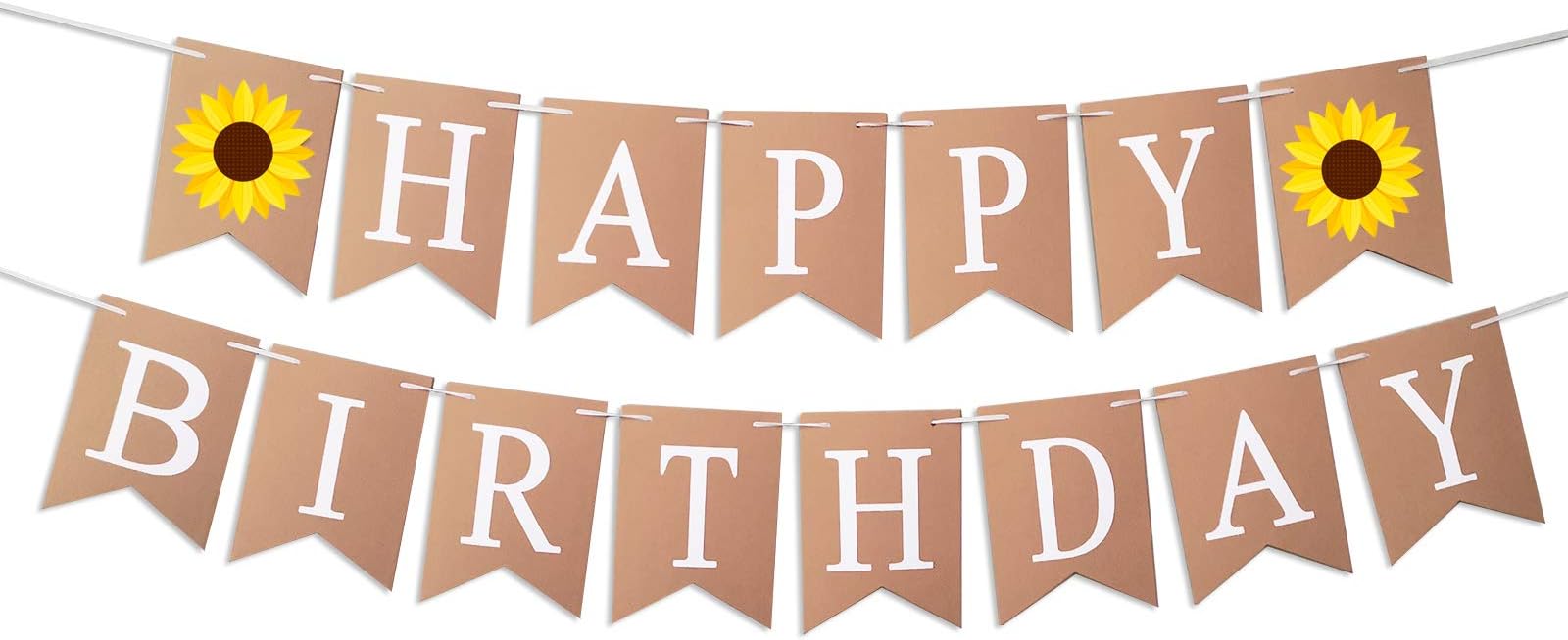Amazon.com: Sunflower Happy Birthday Backdrop Banner Decor Yellow ...