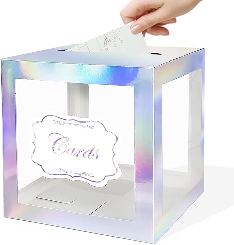 Amazon.com: Iridescent Cards Box, Wedding, Cards Receiving Box For ...