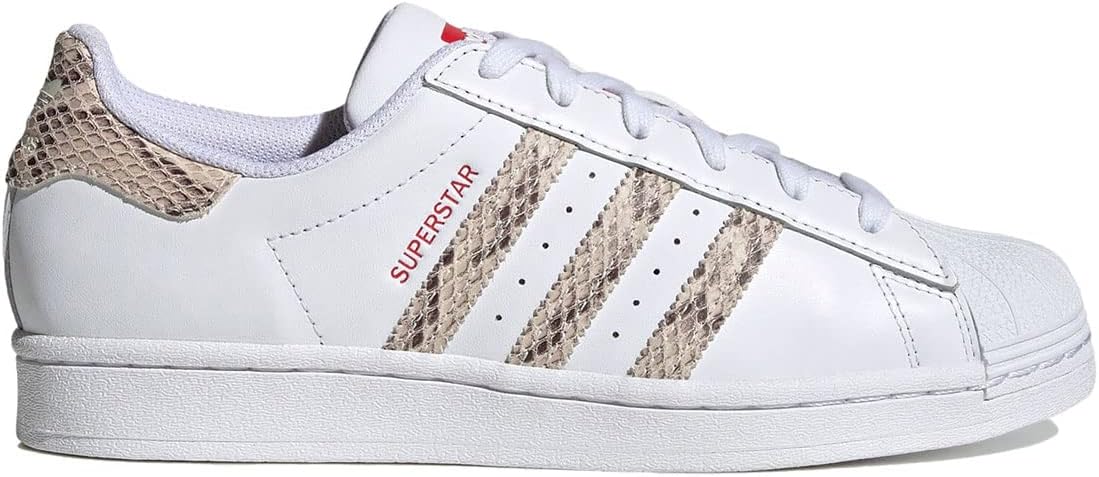 Amazon | [アディダス] スーパースター W SUPERSTAR フットウェアホワイト/ワンダーホワイト/ベタースカーレット ...