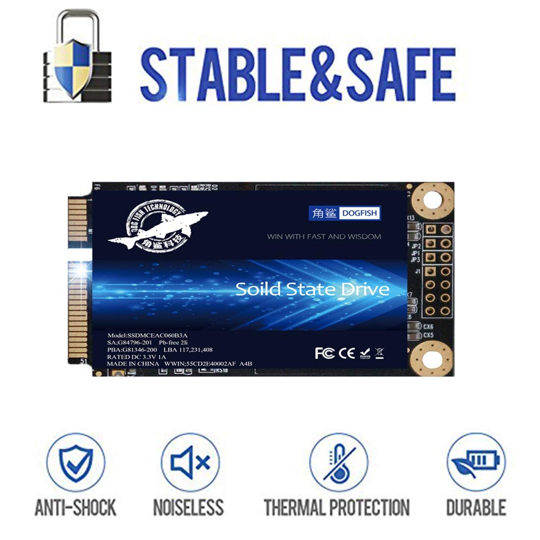 Snapklik.com : SSD MSATA 512GB Dogfish High Performance Internal Solid State Drive For Desktop ...