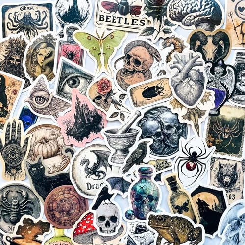 Amazon.com: 50-Piece Gothic Dark Academia Sticker Pack – Vintage Spooky ...