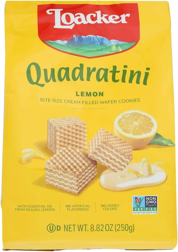 Amazon.com: Loacker Quadratini Lemon Wafers 8.82 oz each (1 Item Per ...