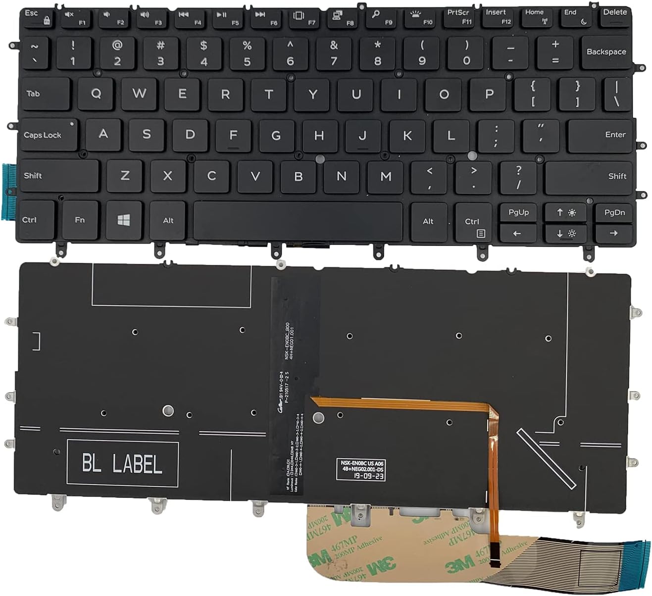Amazon.com: AUTENS Replacement US Keyboard for Dell XPS 13 9343 9350 ...