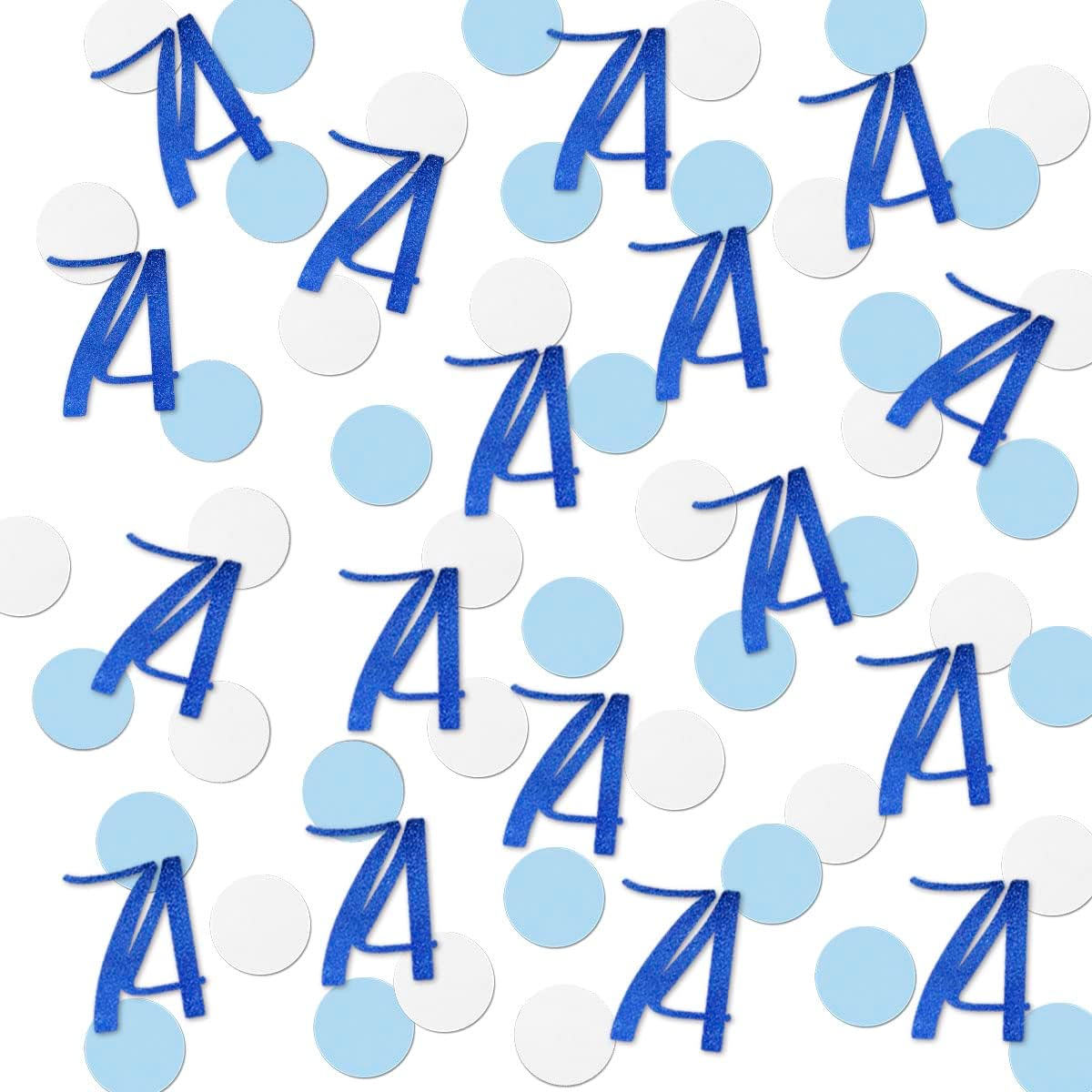 Amazon.com: Blue Glitter 74 Confetti, 74th Birthday Number Confetti ...