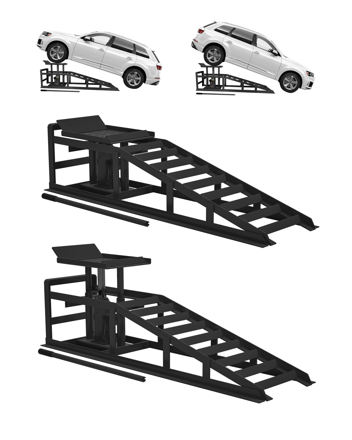 Truck Ramps 2024 New Hydraulic Car Ramps, 5T 10000lbs Low Profile Car ...
