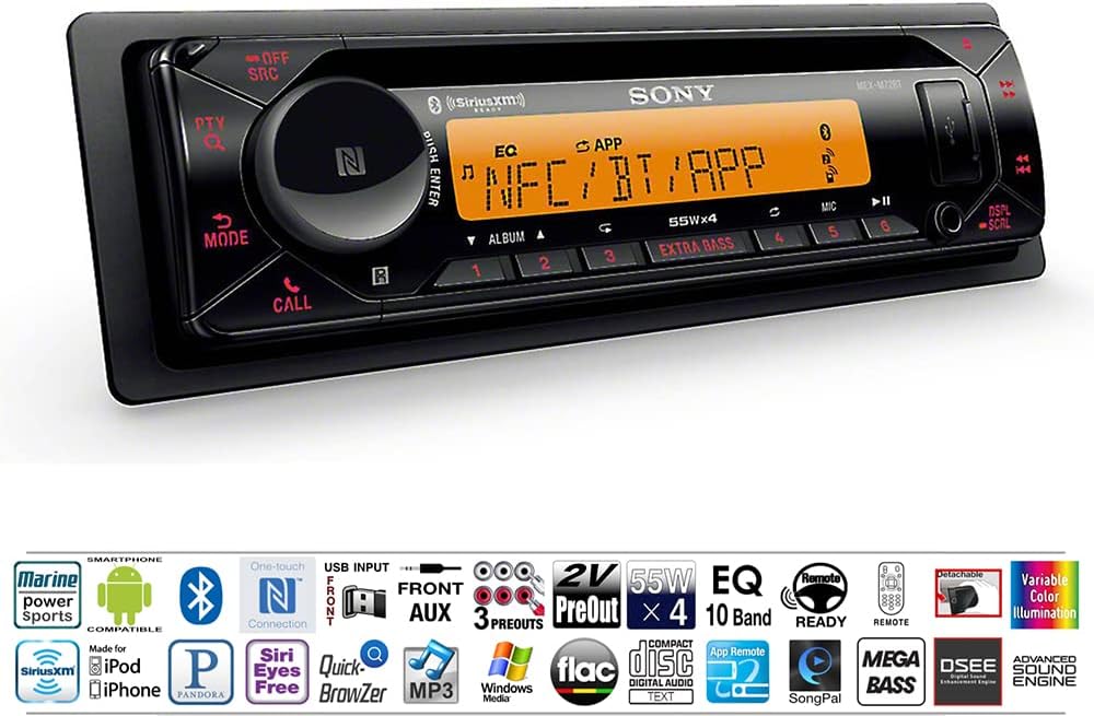 Amazon.com: Sony MEX-M72BT Marine CD Receiver with Bluetooth and ...