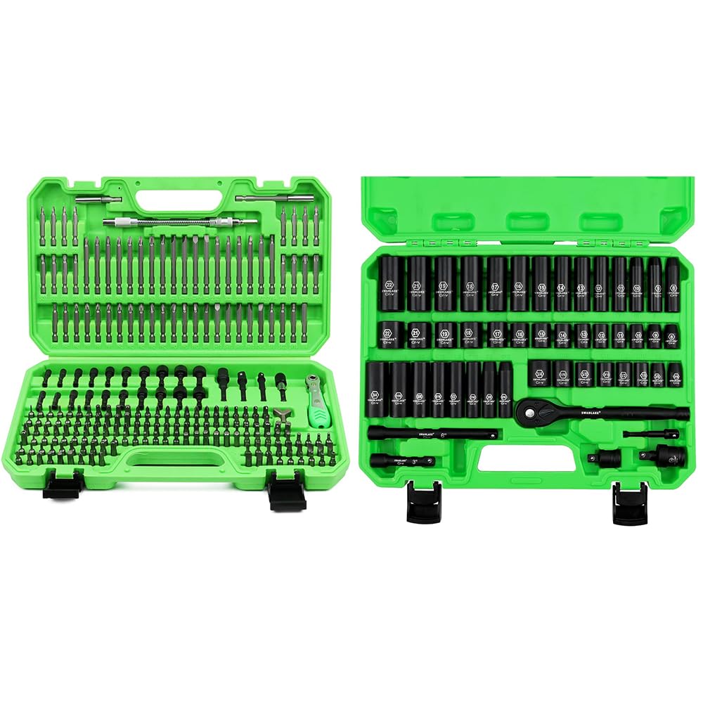 Bundled products-2 items: 50PCS 3/8" Drive Impact Socket Set & 232PCS ...