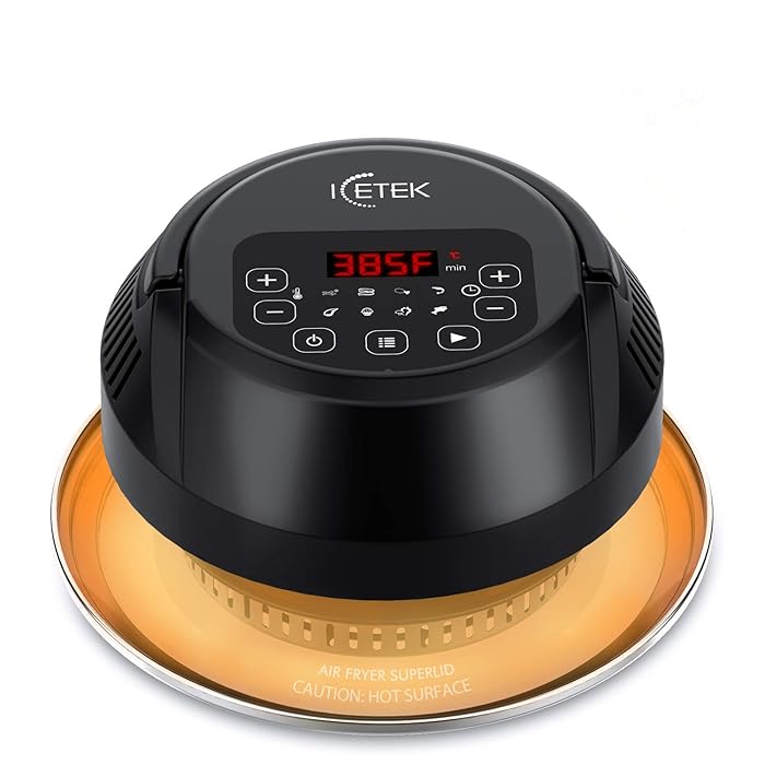 Buy Air Fryer Lid 1000W, ICETEK 6/8 Qt Pressure Cooker Lid LED ...