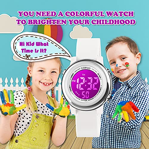 Snapklik.com : Cofuo Kids Digital Sport Waterproof Watch For Girls Boys ...