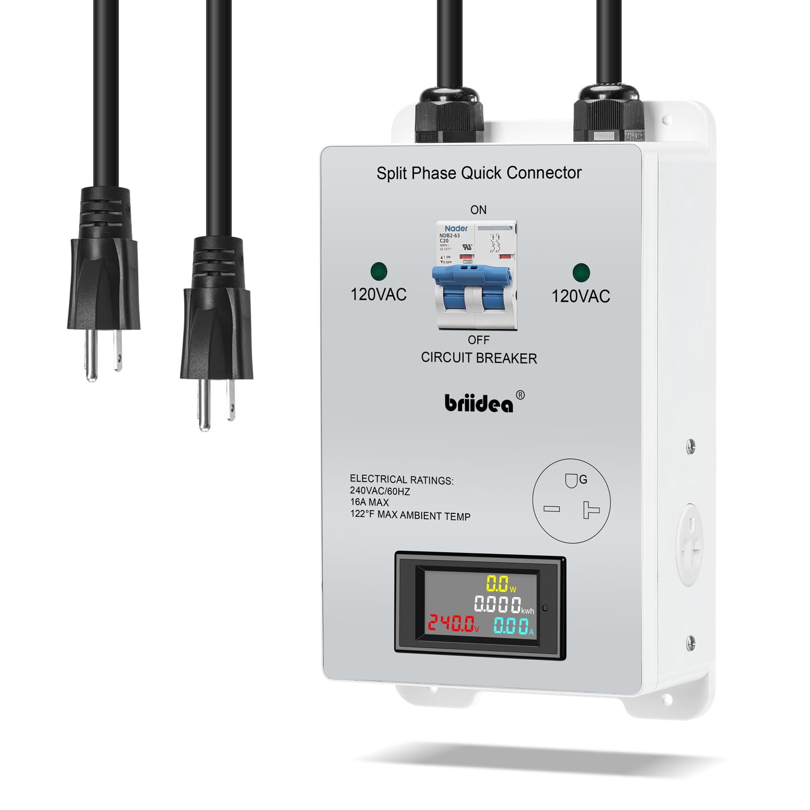 Amazon.com: 110V to 220V Quick Connectors, Briidea DIY 220-240V Power ...