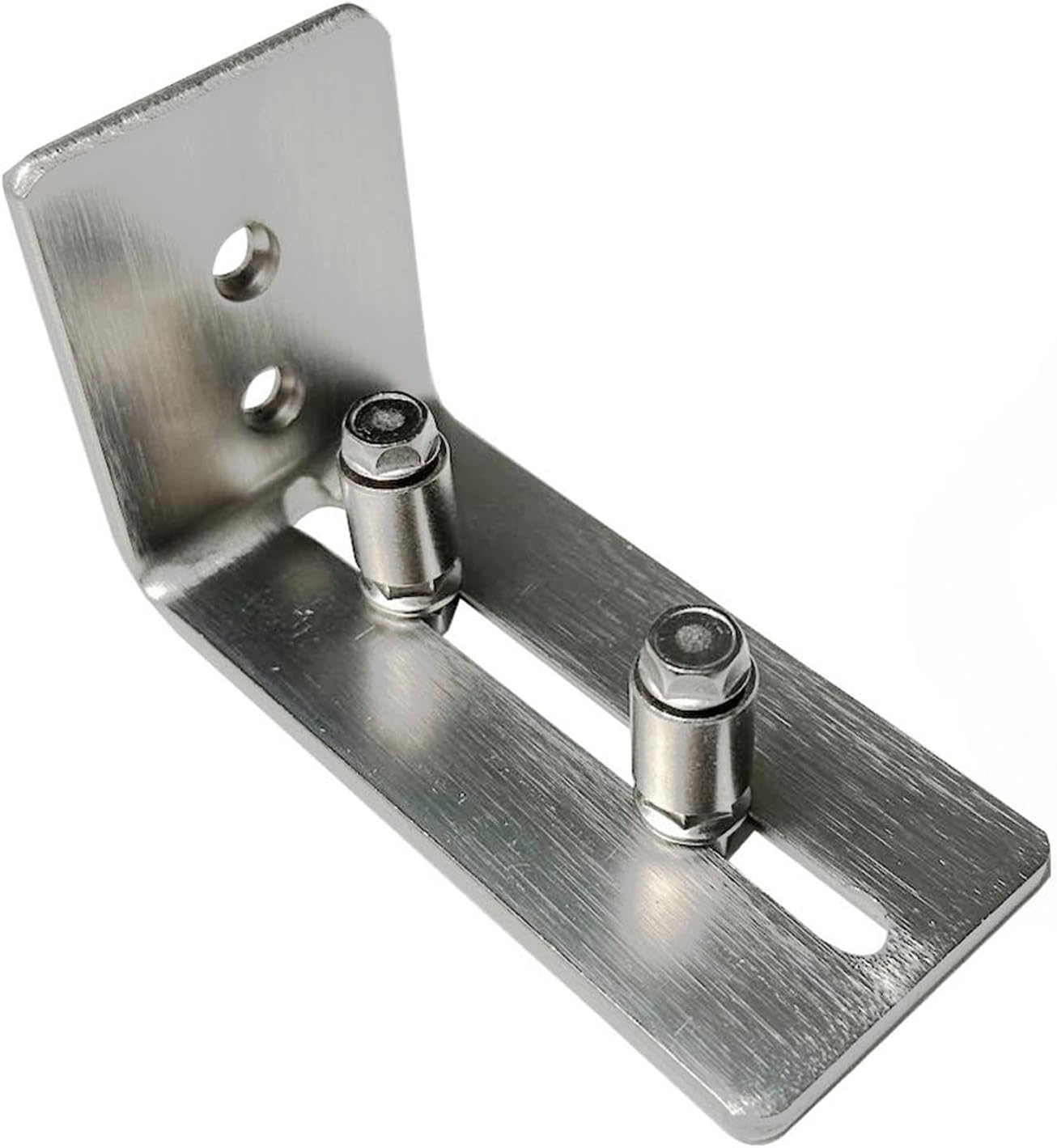 Amazon.com: HOMACER Adjustable Brushed Nickel Two Wheel Floor Guide for ...