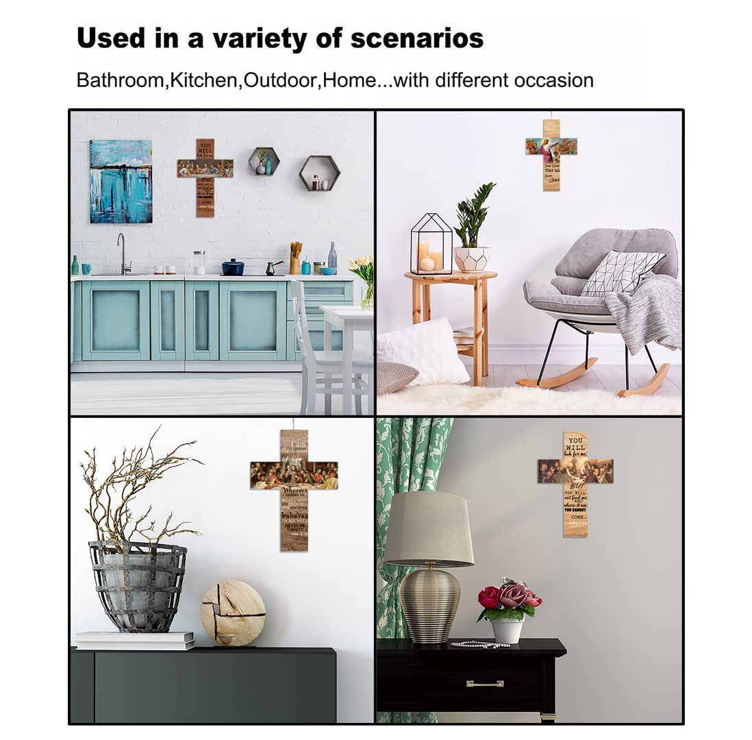 Snapklik.com : Rustic Christian Bible Verse Wooden Cross Inspirational ...