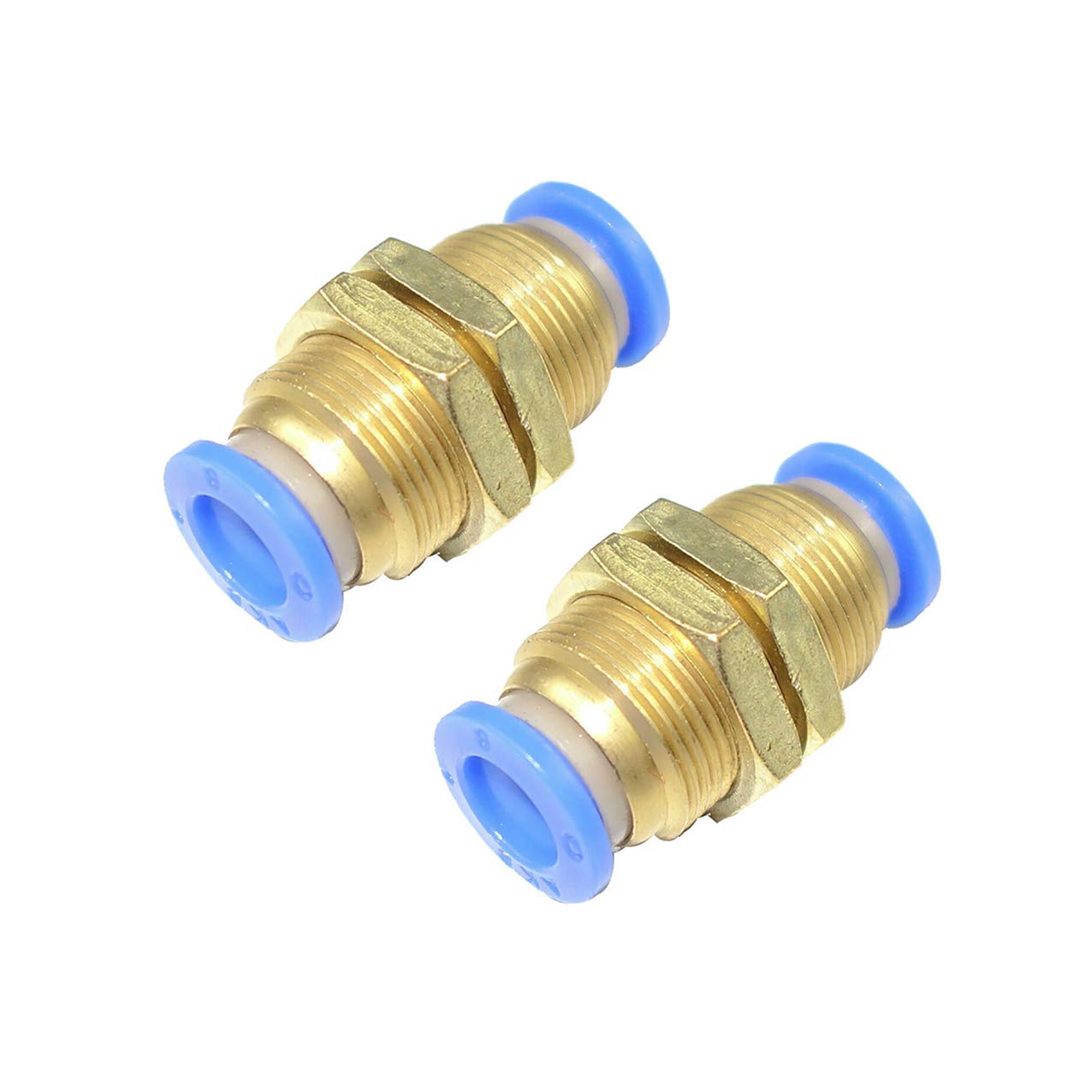 Buy BE-TOOL Pneumatic Bulkhead Connector 10Pcs 6MM Brass Pneumatic ...