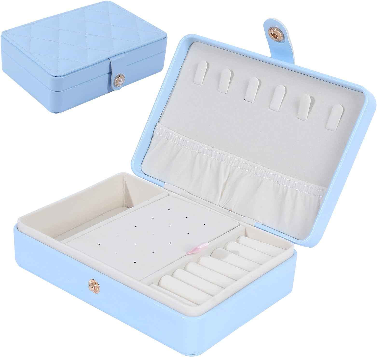 Amazon.com: Tian Ye Zhou Vertical Pink Jewelry Box For Men and Women ...