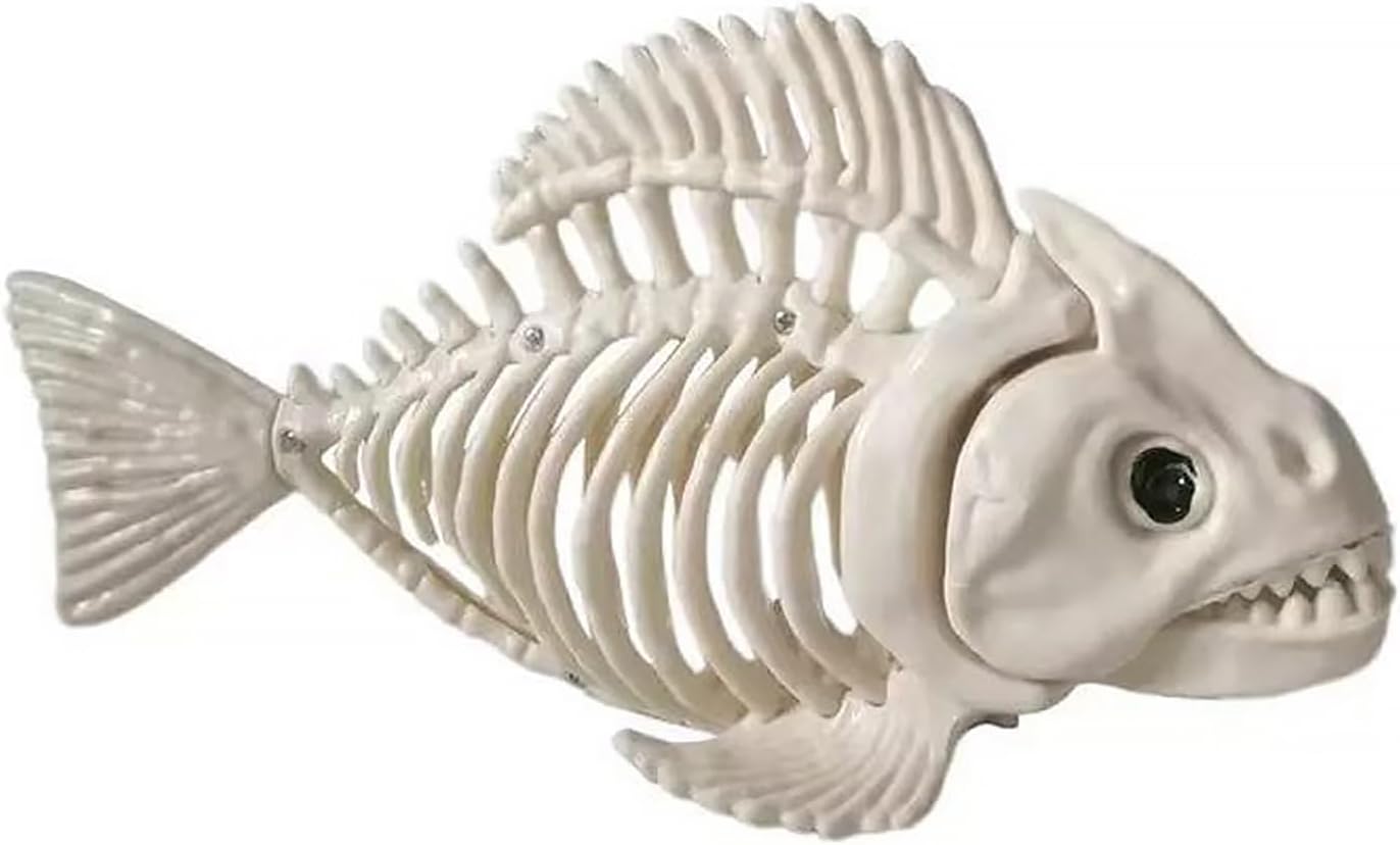 Amazon.com : Fish Skeleton Halloween Decor Sculpture Scary Centrepiece ...