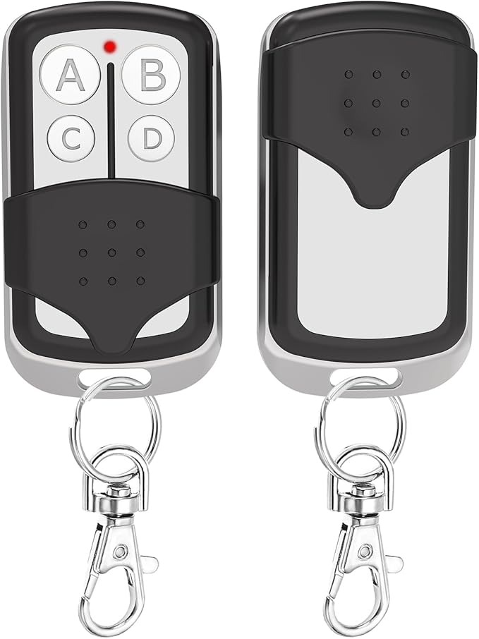 Amazon.com: 2 Pcs Universal Garage Door Opener Remote Keychain 4-Button ...
