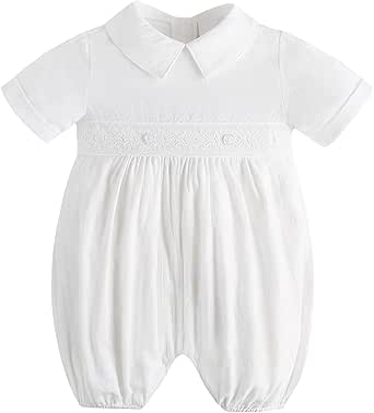 Booulfi Baby Clothes 6-9 Months Boys White Short Sleeve Baby Boys ...