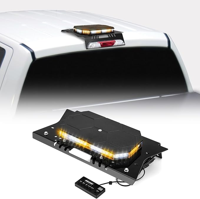 Amazon.com: WeiSen No Drill Strobe Light Bar Cab Mount Kit Emergency ...
