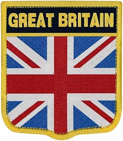 UK Shield Great British Union Jack Flag Patch Embroidered National ...