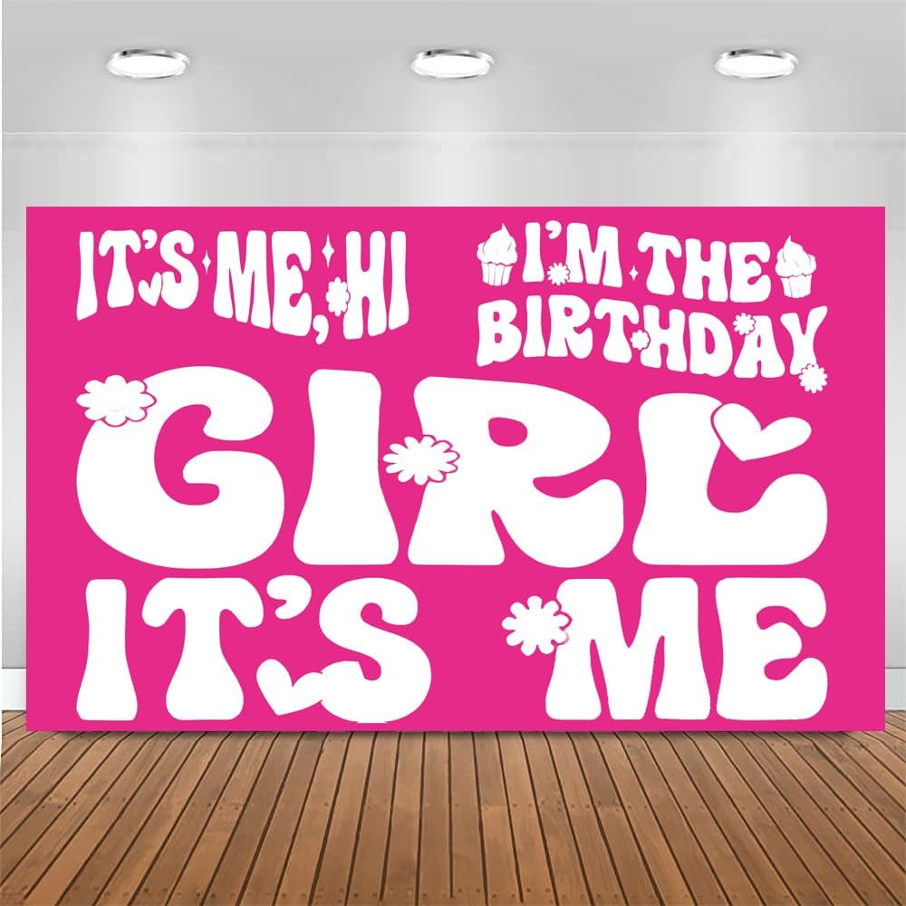 Amazon.com : Its Me Hi Im The Birthday Girl Its Me Banner, TS Birthday ...