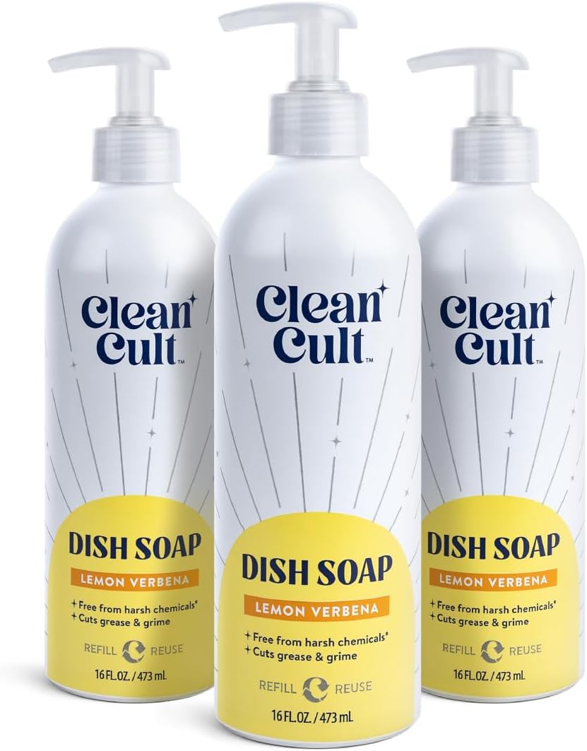 Amazon.com: Cleancult - Lemon Verbena - Liquid Dish Soap - Refillable ...
