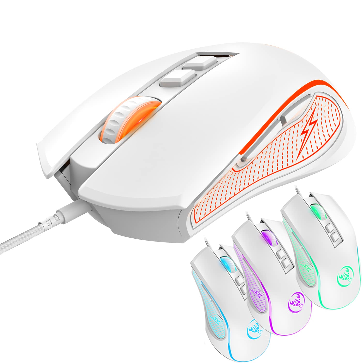 Buy XINMENG Wired USB Mouse, Optical Tracking, 7 Buttons, Ambidextrous ...