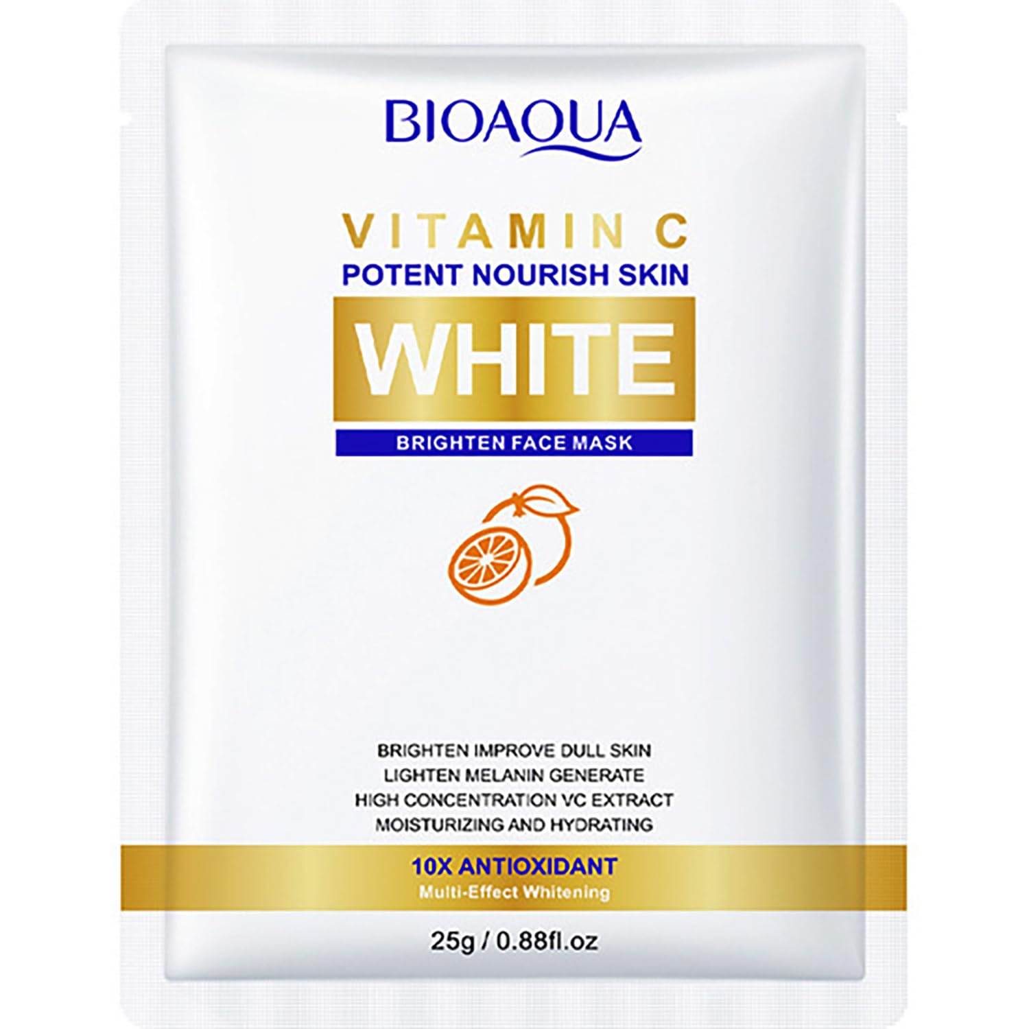 Amazon.com : BIOAQUA Vitamin C Facial White Face Mask Orange Extract ...