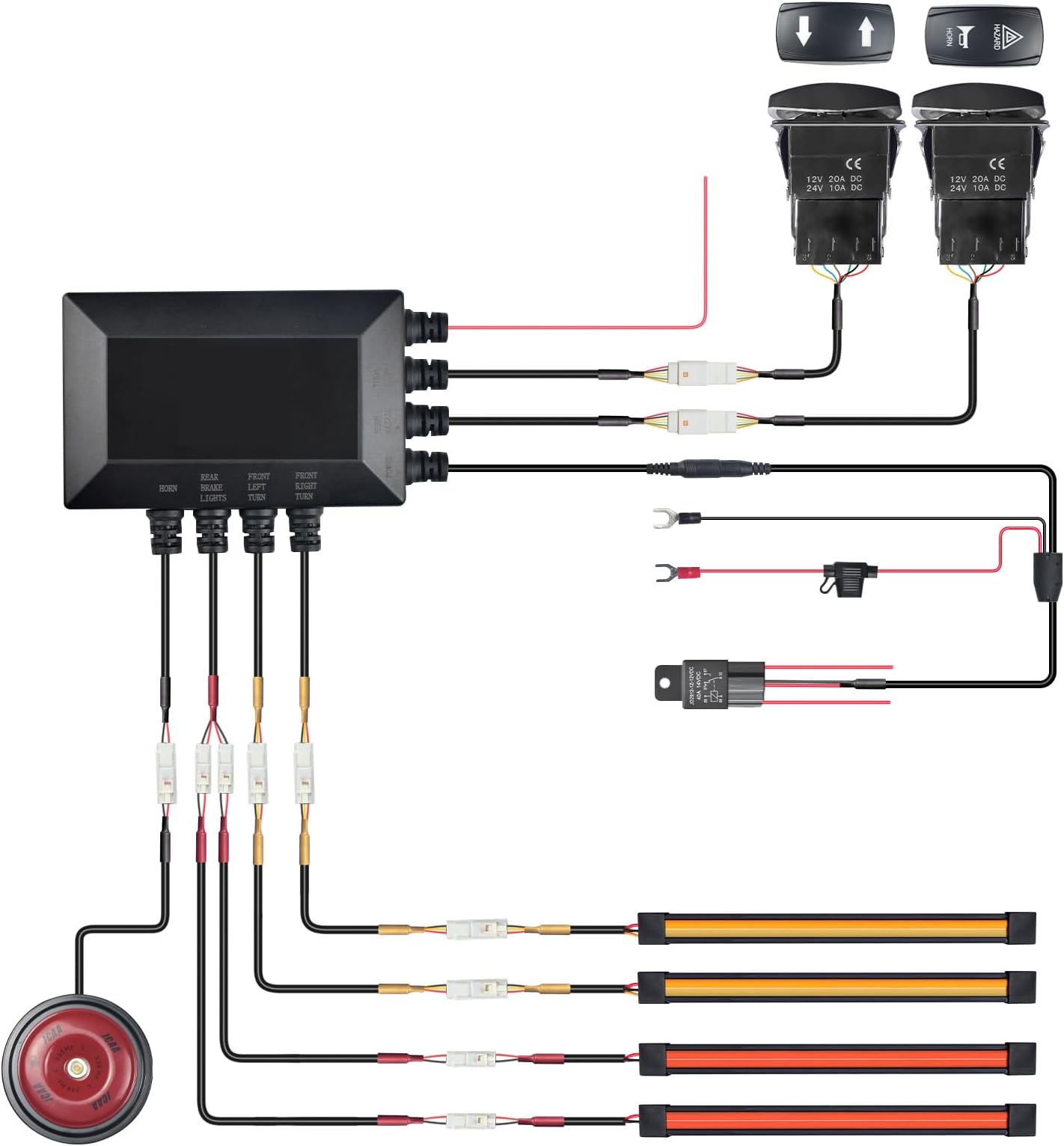 Amazon.com: GEEGEETOP Universal ATV UTV SXS Sequential Turn Signal ...