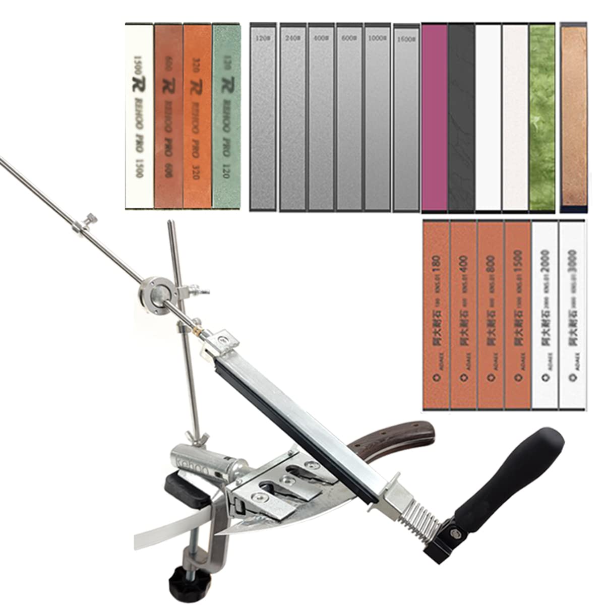 Rehoo Knife Sharpener Professional Stainless Steel Kitchen Chef Knife ...