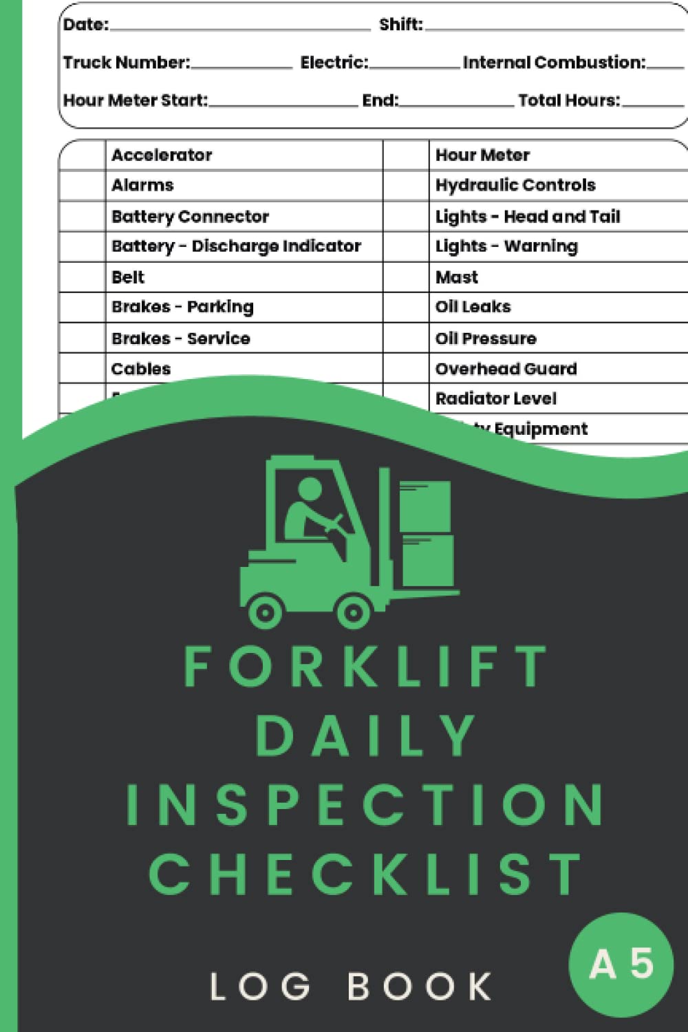 Forklift Truck Inspection Book: Maintenance and Safety Forklift ...