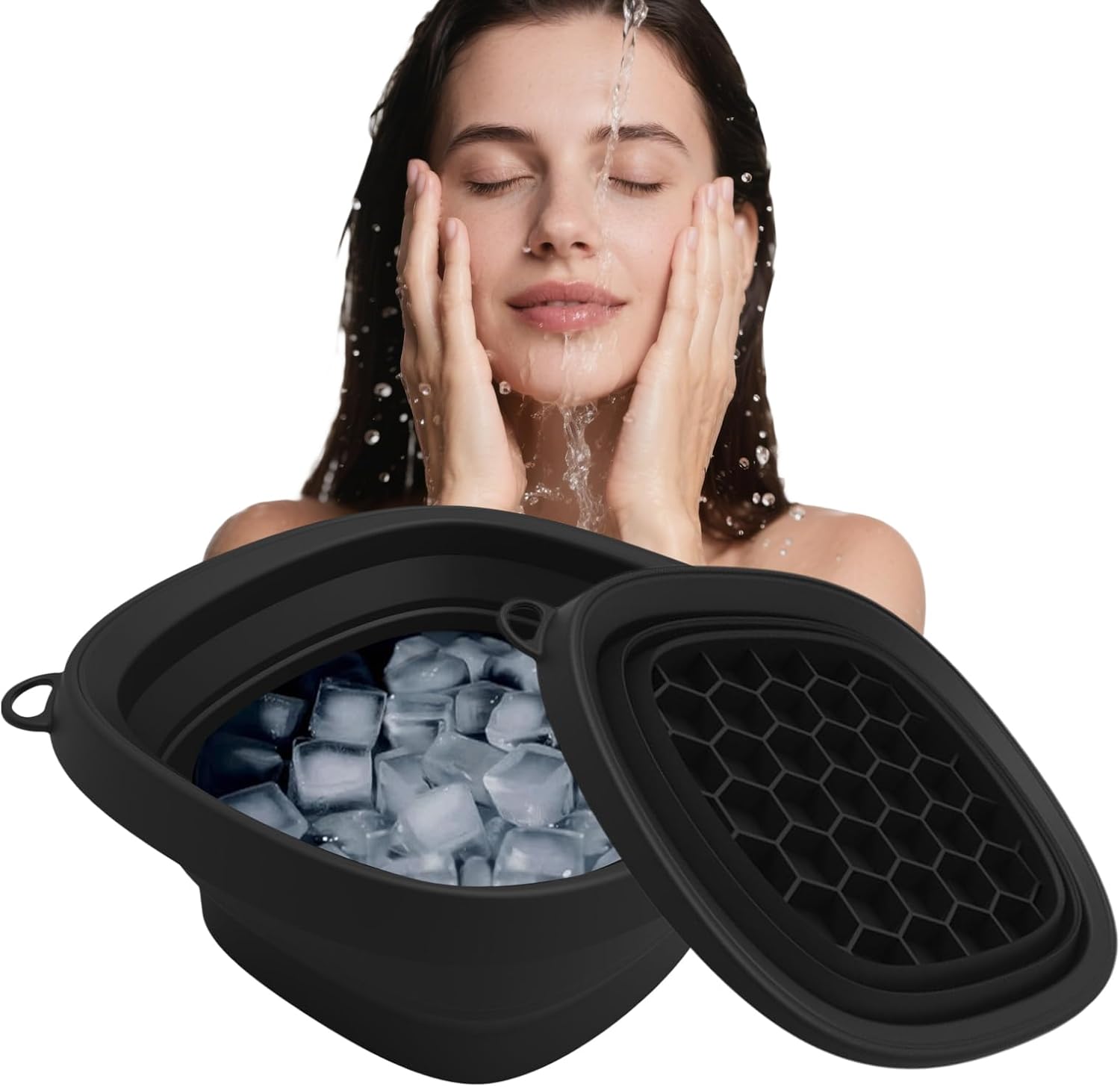 Amazon.com: Face Ice Bath Bowl - Ice Bowl for Face | Foldable Silicone ...