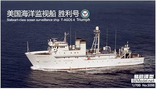 Amazon | EV MODEL 1/700 アメリカ海軍補助艦 音響測定艦 トライアンフ (USNS Triumph, T-AGOS-4 ...